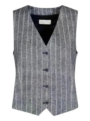CIRCOLO 1901 Pinstriped Waistcoat - Blue
