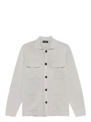 DELL'OGLIO Cotton Shirt Jacket - Grey