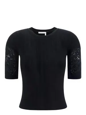 Chloé Embroidered T-shirt - Black