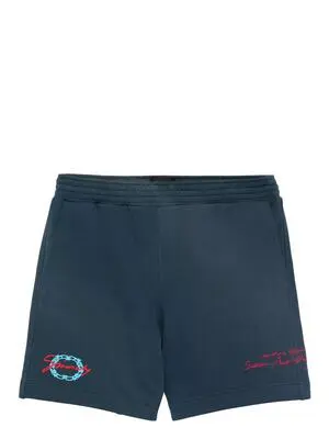 Givenchy Medallion-embroidery Shorts - Blue