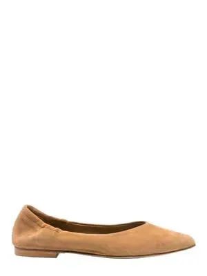 ANNA F. Suede Ballet Flats - Brown