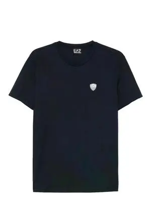 Emporio Armani Logo-patch T-shirt - Blue