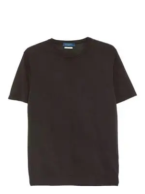 DANIELE FIESOLI Round-neck Short-sleeve T-shirt Brown