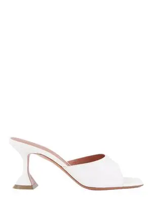 Amina Muaddi 70mm Lupita Sandals - White