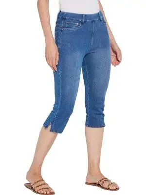 Lyssé Granada High-waist Capri Jeans - Mid Wash