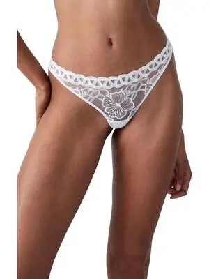 ETAM Patchouli Embroidered Tulle Tanga - Ecru