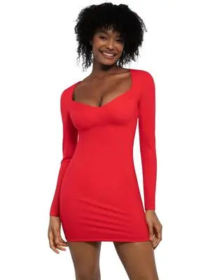 POPILUSH Thermal Shapewear Mini Dress - Bright Red