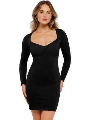 POPILUSH Thermal Shapewear Mini Dress - Standard Black