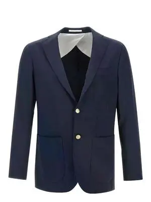BARBA NAPOLI Wool Blazer - Blue