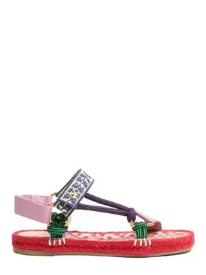 Valentino Garavani Lake Powell Embroidered Sandals - Red