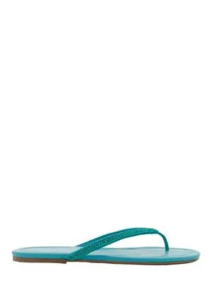 Staud Freja Beaded Thong Sandals - Turquoise
