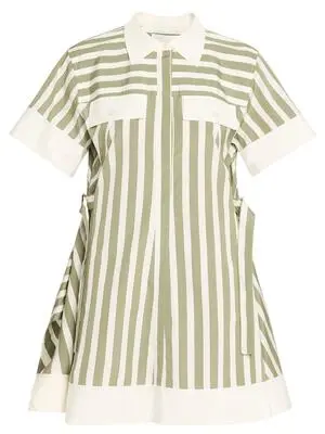 3.1 Phillip Lim Stripe Short-sleeve Shirt Dress - Thyme Multi