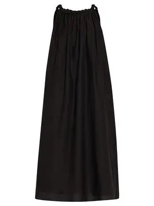 Loulou De Saison Kika Long Gathered Dress - Black