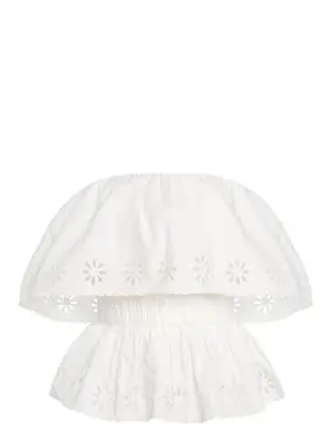 Posse Cecilia Strapless Cotton Top - White