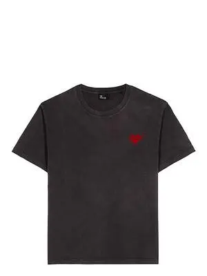 The Kooples Branded-print Cotton-jersey T-shirt - Black Washed