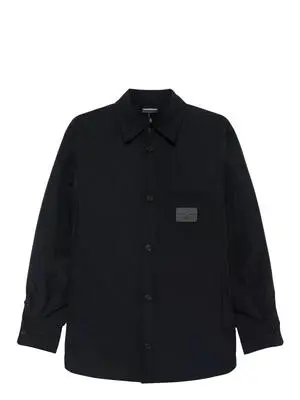 Emporio Armani Logo-patch Shirt Jacket - Blue