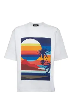 Dsquared2 Summer Lovers Sunset T-shirt - White