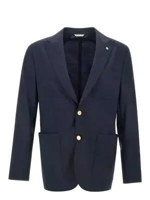 MANUEL RITZ Wool Blazer - Blue