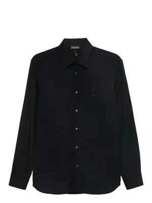 Emporio Armani Logo-patch Shirt - Blue