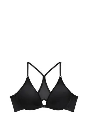 THIRDLOVE Bare Mesh Front Close Racerback Bra - Black