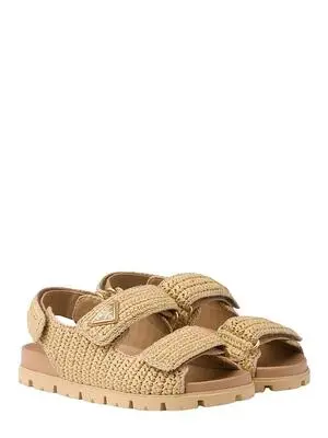 Prada Crochet Sandals - Neutral