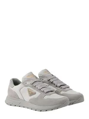 Prada PRAX 2.0 Re-Nylon And Suede Sneakers Grey