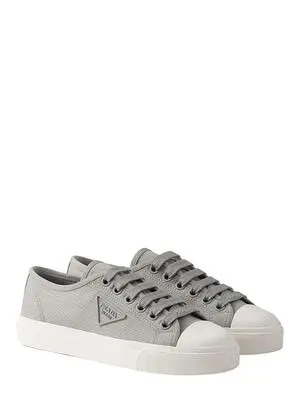 Prada Cotton Gabardine Sneakers - Grey