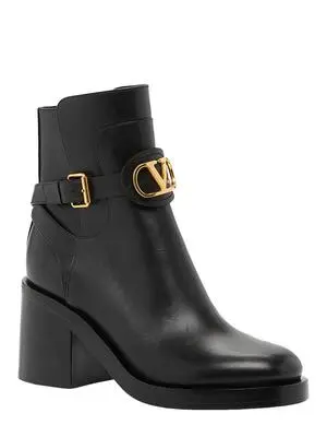 Valentino Garavani Vlogo Buckled Booties - Black