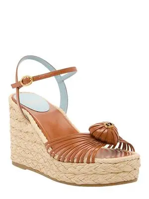 Valentino Garavani Espadrille Platform Sandals - Pecan/antique White
