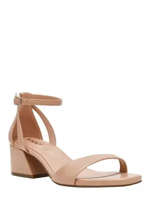Anne Klein Ankle Strap Sandal Natural Smooth
