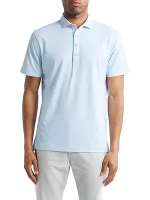 Johnnie-o Poppy Microfloral Print Prep-formance Golf Polo - Maliblu