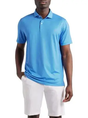 Johnnie-o Teo Microprint Prep-formance Golf Polo - Palisades Blue