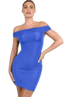 POPILUSH Shapewear Bodycon Mini Dress - Royal Blue