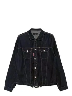 Dsquared2 Drawstring Denim Jacket - Blue