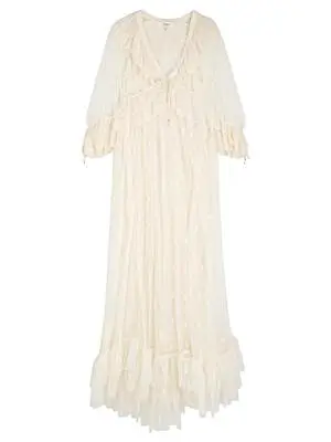 Chloé Ruffled Tulle Gown - Off White