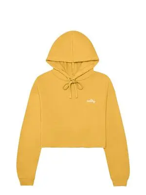 DALIX Salty Fleece Cropped Hoodie - Heather Mustard