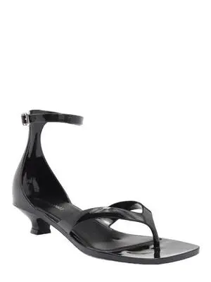 Jeffrey Campbell Jeffrey Campbell Gummy Ankle Strap Sandal Black Shiny