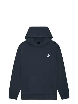 DALIX Ghost Midweight Fleece Relaxed Fit Hooded Sweatshirt - Navy Blue