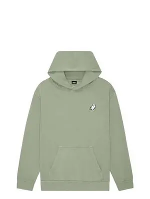 DALIX Ghost Midweight Fleece Relaxed Fit Hooded Sweatshirt - Oil Green