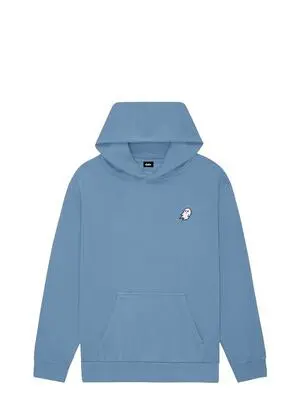 DALIX Ghost Midweight Fleece Relaxed Fit Hooded Sweatshirt - Pebble Blue