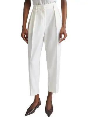 Altuzarra Emmett Pleated Merino Wool Pants - Ivory