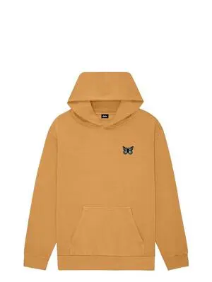 DALIX Butterfly Midweight Fleece Relaxed Hooded Sweatshirt - Peanut