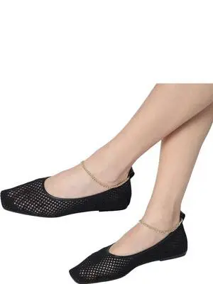 MARIA LUCA Augusta Net Ballerinas - Black