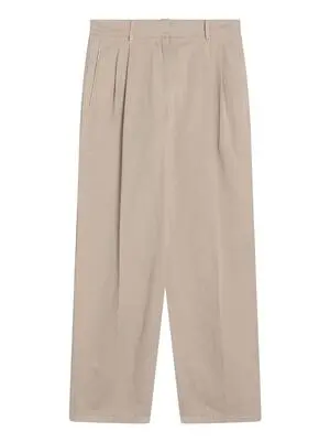 THE ROW Lilas Cotton And Linen Trousers - Green