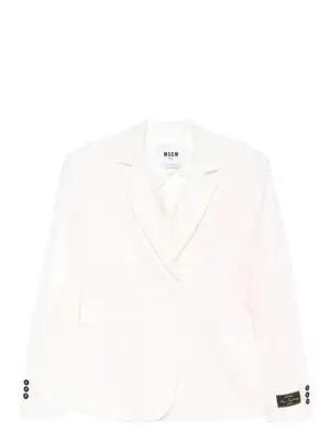 MSGM Double-breasted Blazer - Neutrals