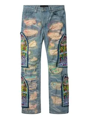 WHO DECIDES WAR Fusion Denim Jeans - Multicolor