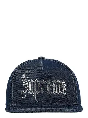 Supreme Rhinestone 5-panel Hat - Blue