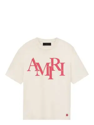 Amiri Staggered Tee - Cream