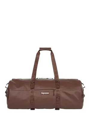 Supreme Leather Large Duffle Bag - Brown