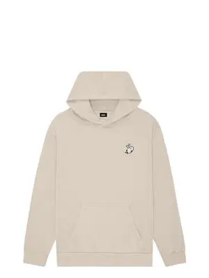 DALIX Heartly Ghost Relaxed Fit Fleece Hoodie - Beige